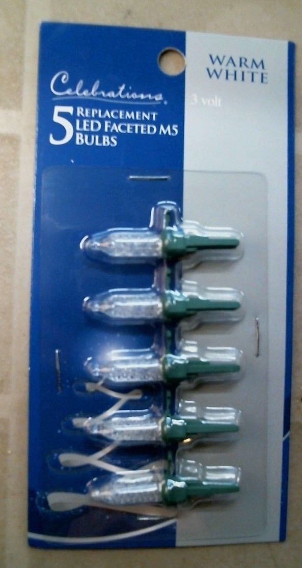 Celebrations 9292517 5-Replacement LED Faceted M5 Bulbs, FREE SHIPPING ...