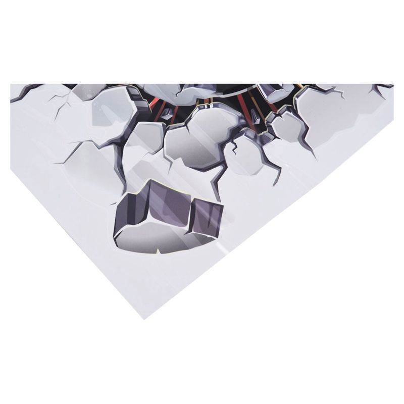 1X(3D Football Wall Sticker PVC Art Soccer Crack Decal Boys Room Mural ...