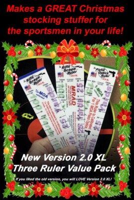 Rifle Scope Ruler Scope Click Calculator (Three-Ruler Combo Value Pack ...