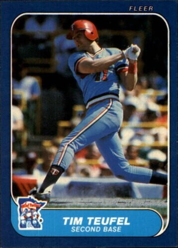 1986 Fleer Minnesota Twins Baseball Card #407 Tim Teufel | eBay