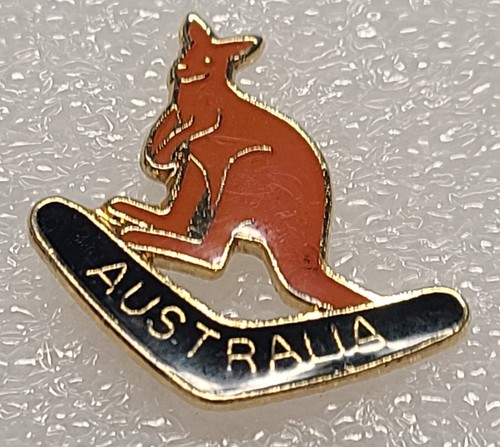 Australia Kangaroo Boomarang Souvenir Lapel Hat Pin Enamel Vintage Nu ...