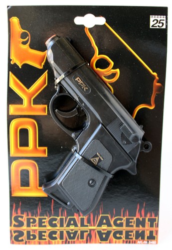 SPECIAL AGENT 007 WALTHER PPK TOY CAP GUN WICKE LONE STAR GERMANY NEW ...