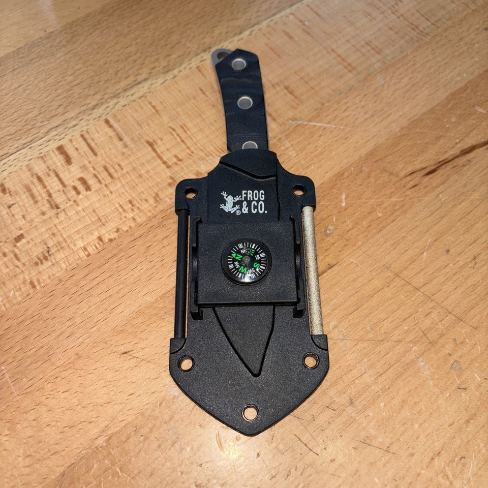 Frog & Co., Survival Neck Knife w/Sharpener, Fire Starter, Compass New ...