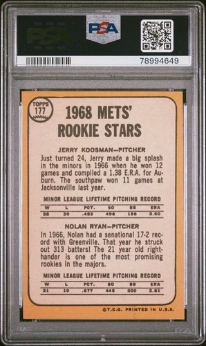 1968 Topps Complete Set - 113/598 graded - #99 within Registry - Ryan ...