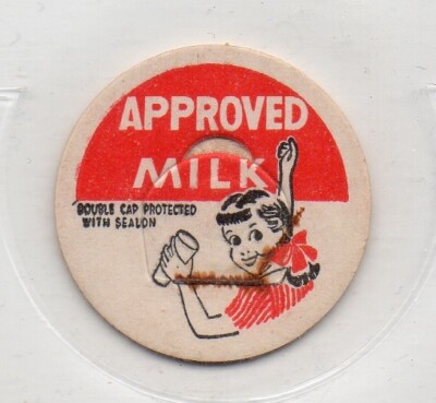 Milk Bottle Cap - APPROVED MILK - DOUBLE CAP PROTECTED WITH SEALON ...