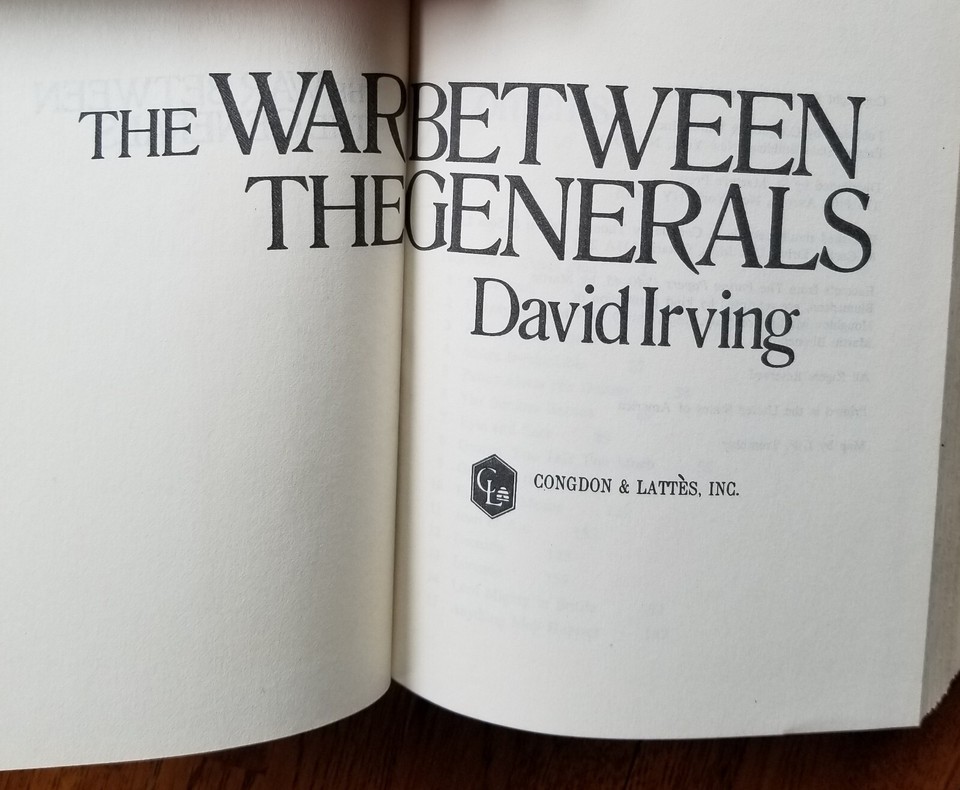 The War Between The Generals, Inside the allied High Command - by David ...