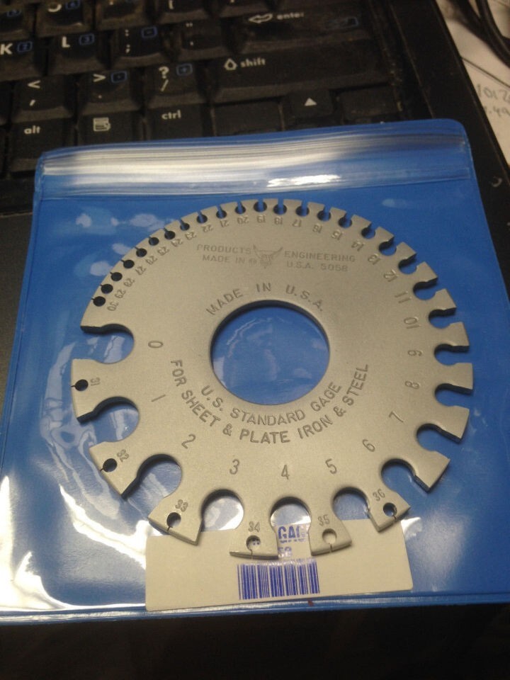 Products Engineering 3-1/4" Diam. Standard Metal Wire Gage USA MADE ...