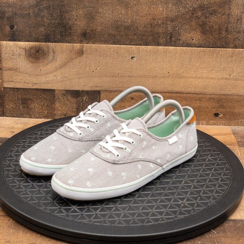 VANS AUTHENTIC WOMENS ATHLETIC SHOES CORDUROY PALM TREES PRINT LOW SIZE ...