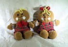Gingerbread Boy & Girl Two 7" Plush Toy Set Christmas Cookie Baking ...