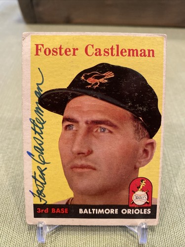 Signed Autographed Foster Castleman Baltimore Orioles 1958 Topps Card ...