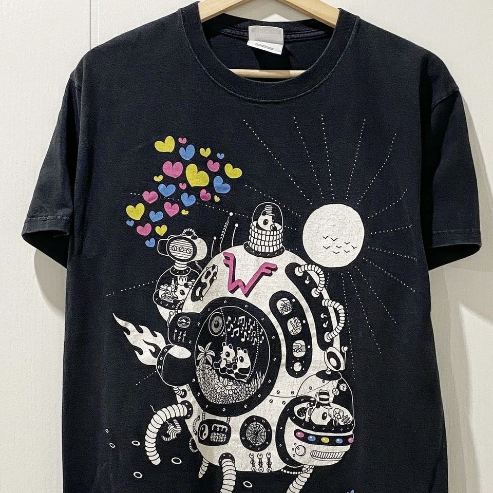 Rare 00s Weezer - Outer Space Panda Black Unisex Tshirt Reprint KH14850 ...