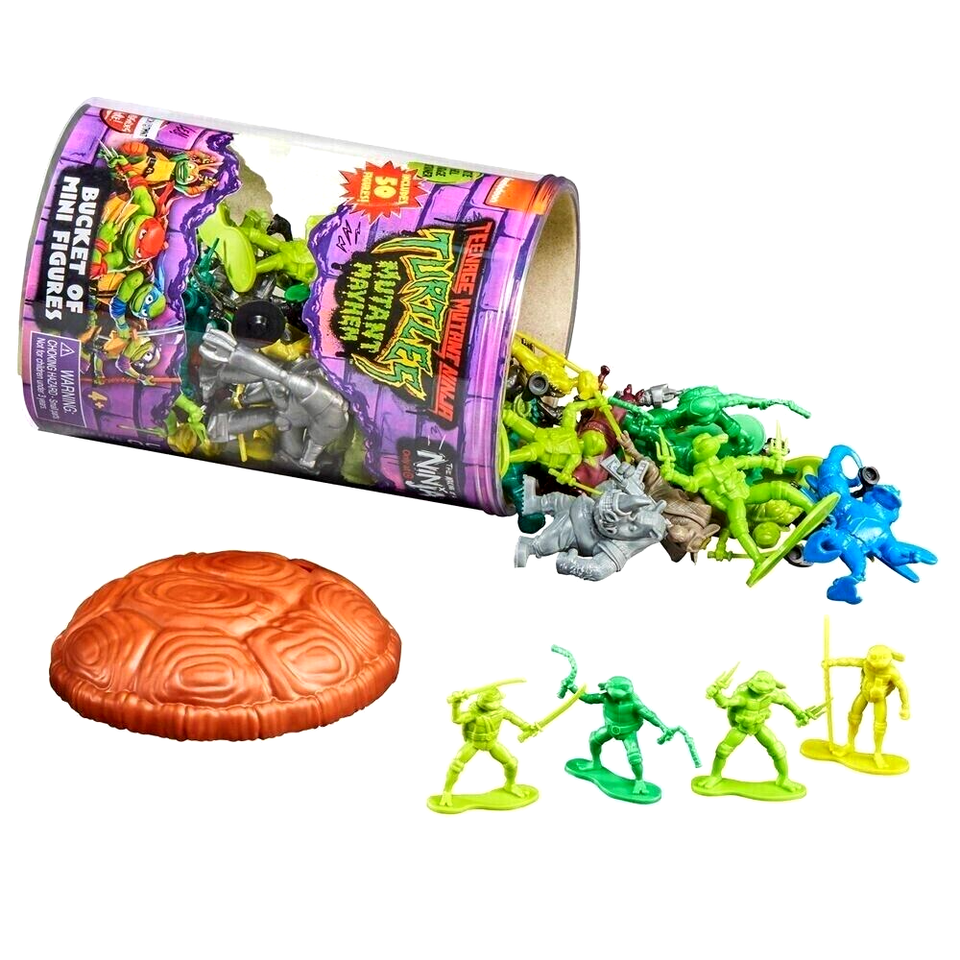 Tmnt Mutant Mayhem Bucket Of 50 Mini Figures Teenage Mutant Ninja ...