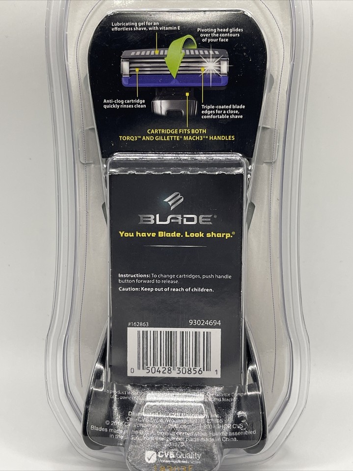 Blade for Men Torq3 Razor, Lubricated Pivoting Head, Handle & 1 Blade ...
