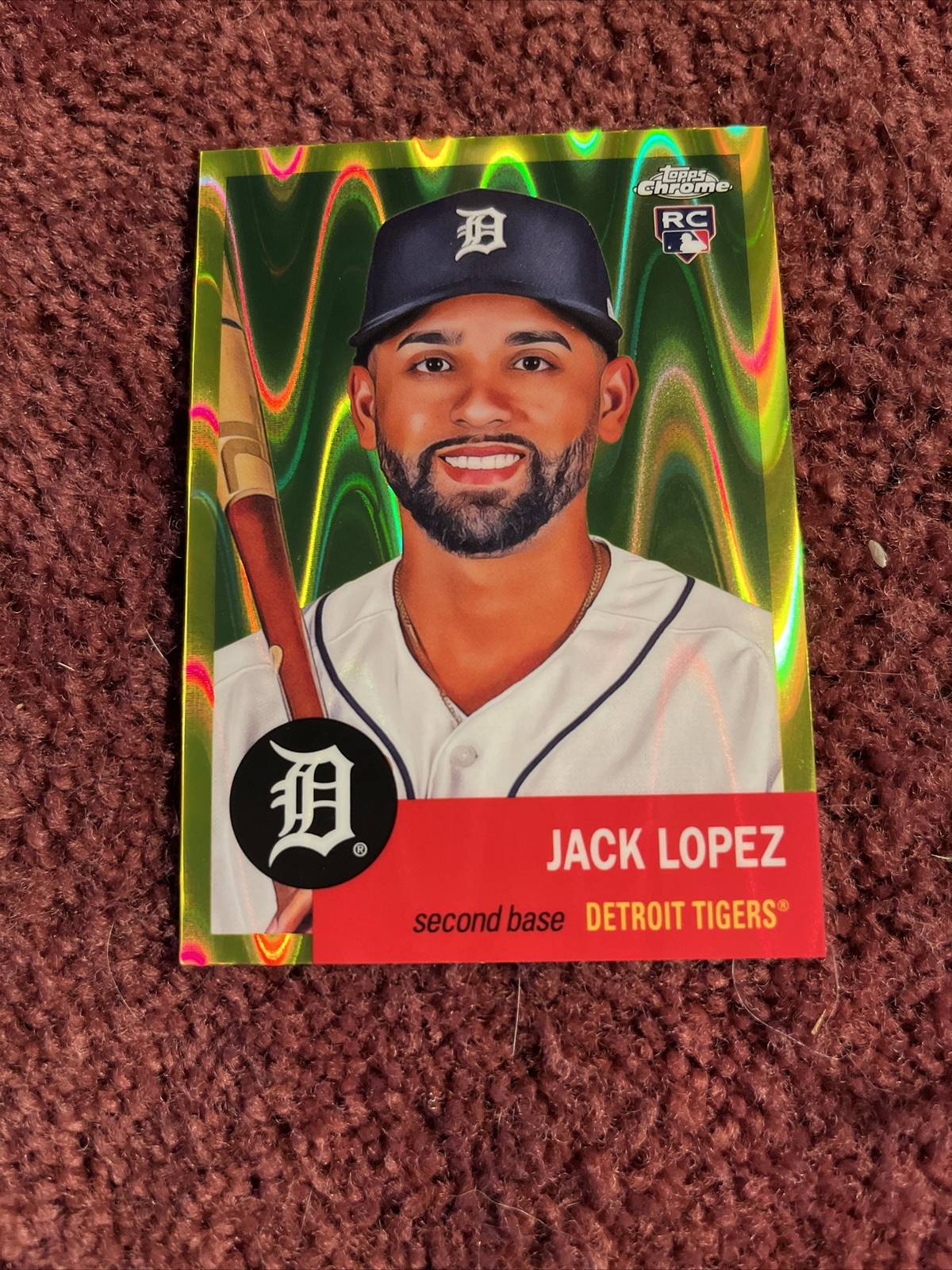 2022 Topps Chrome Platinum Yellow RayWave Refractor Jack Lopez Rc #d ...