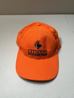 Citizens Bank & Trust Adjustable Strap Orange Hat | eBay