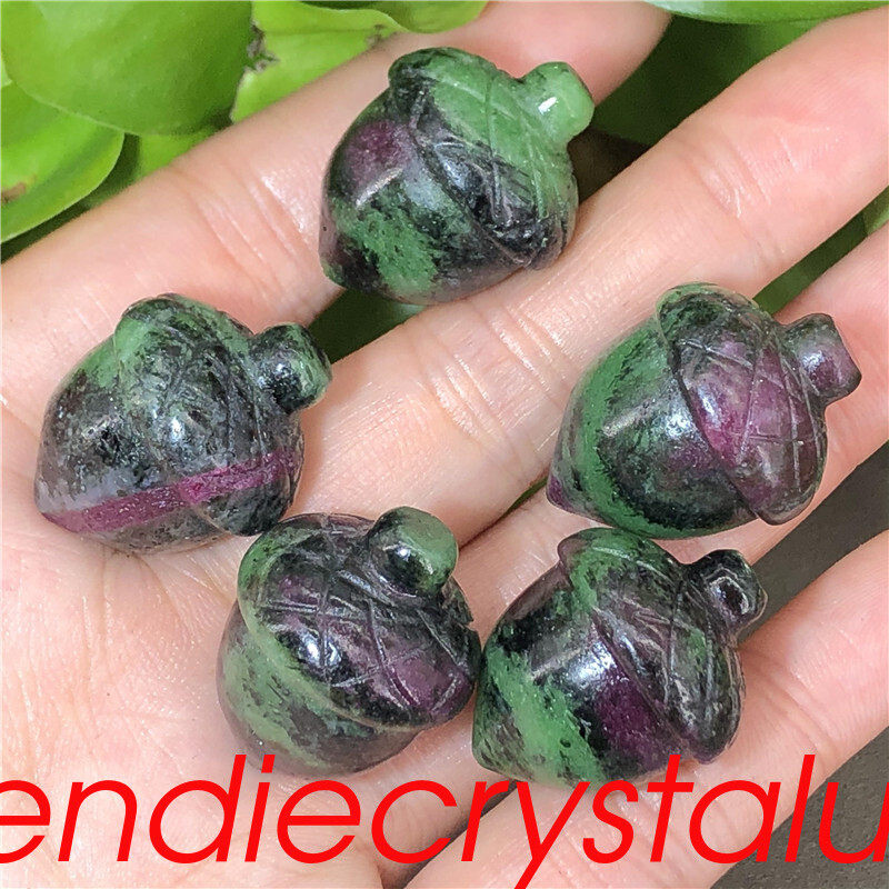5pcs Natural Zoisite Acorns Quartz Crystal Acorns Mineral 1" Gem Reiki ...