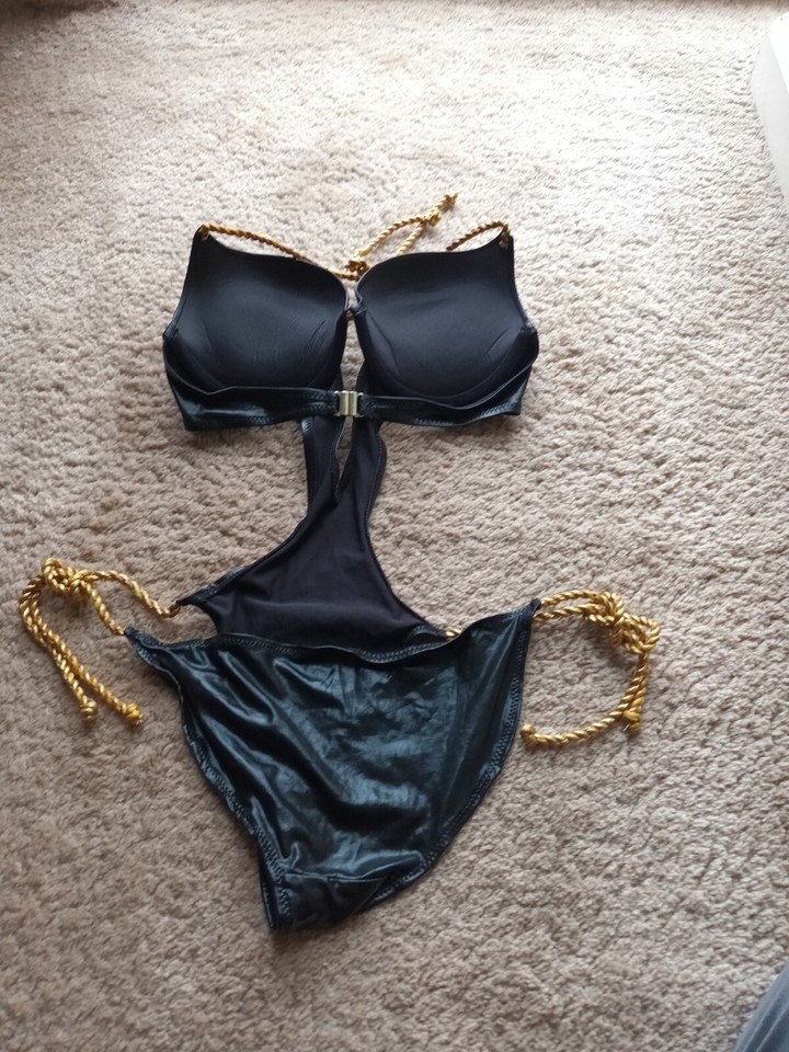 Amazing Ann Summers Wet Look PVC Bikini Monokini Sexy Size 10 (w3) 💙14 ...