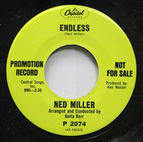 Country Promo 45 Ned Miller - Endless / Only A Fool On Capitol Records ...