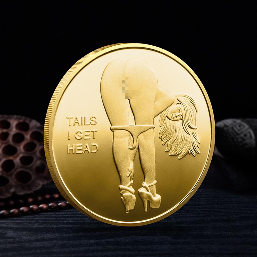 Challenge Coin Tails I Get Head Gold Heads I Get Tail Sexy Lady Commemorative | eBay