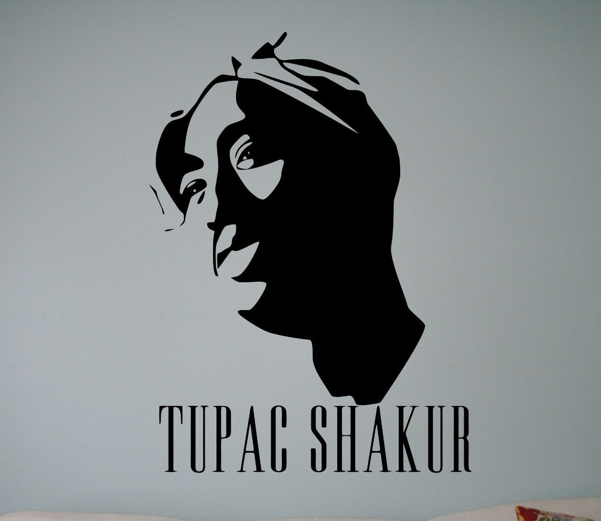 Tupac Shakur Wall Vinyl Decal 2Pac Vinyl Sticker Home Interior ...