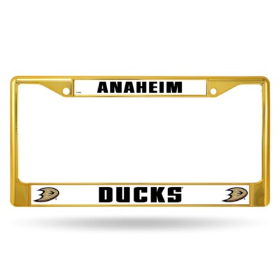 Anaheim Ducks NHL Gold Painted Chrome Metal License Plate Frame | eBay
