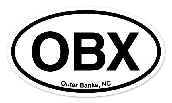 OBX Outer Banks North Carolina Oval car window bumper sticker decal 5 ...