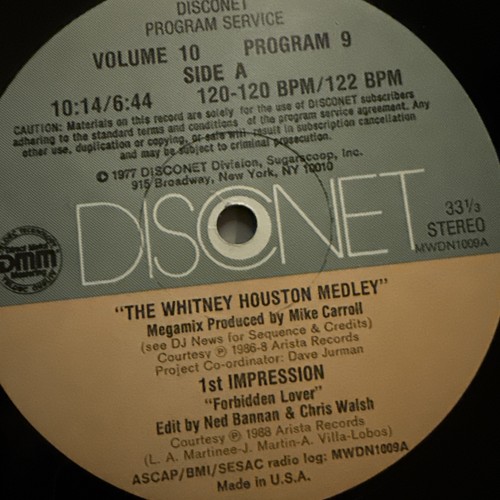 DISCONET Vol 10 Prog 9 Whitney Houston Medley, Bros, Brian Brian. 1 ...