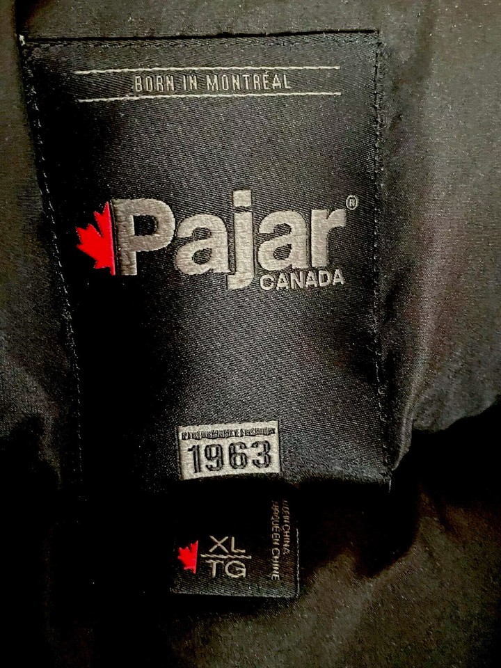 PAJAR CANADA 1965 LOGO DOWN PARKER WITH DETECTABLE FUR HOOD MENS JACKET ...