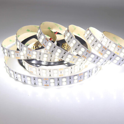 SMD 5050 1200 Leds Double Row White LED Hard Rigid Strip Bar Light DC ...