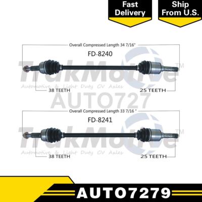 Rear Left Right Pair CV Axle CV Joint Shaft Assembly For Lincoln MKX ...