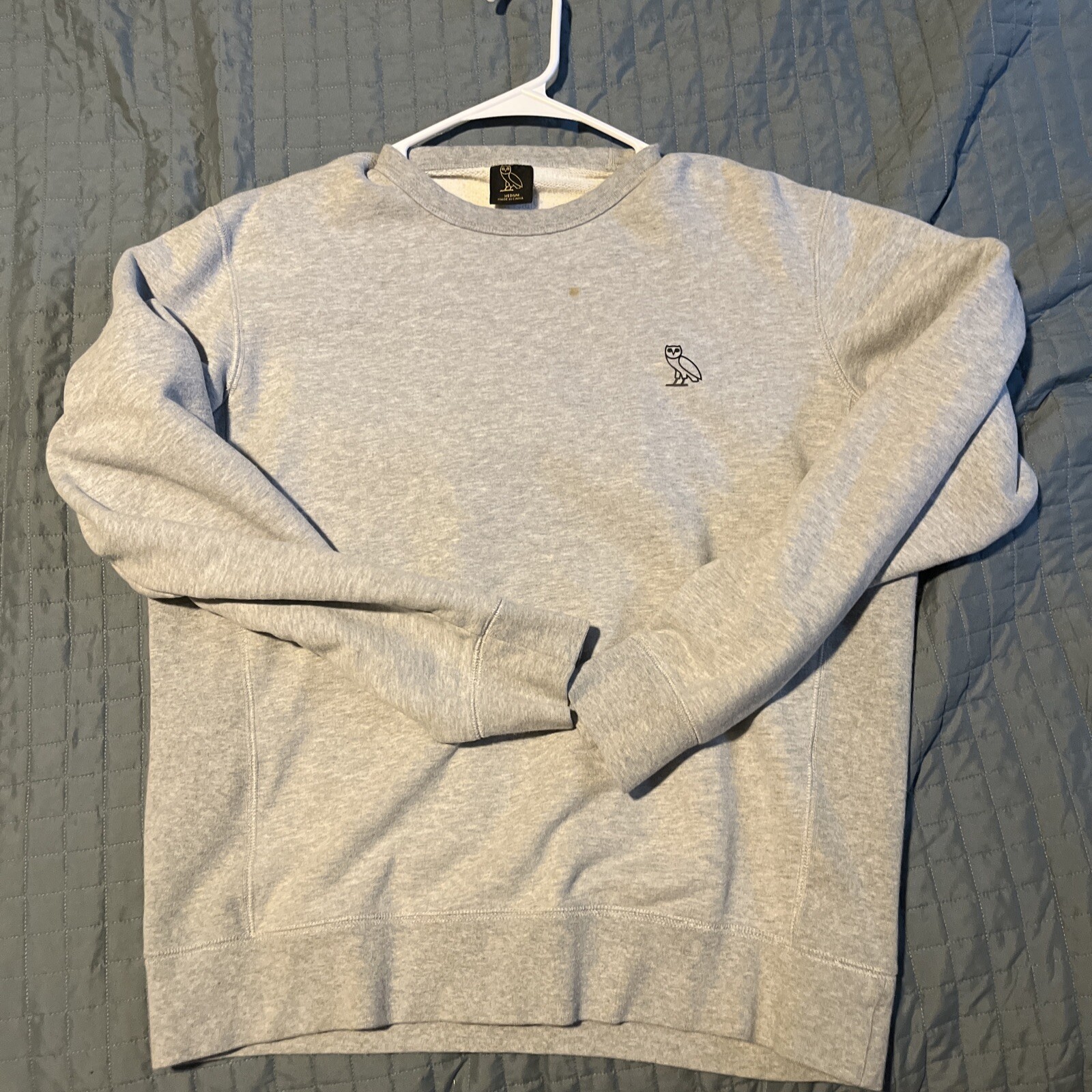 OVO Octobers Very Own Drake Grey Thick Pullover Owl Crewneck | eBay
