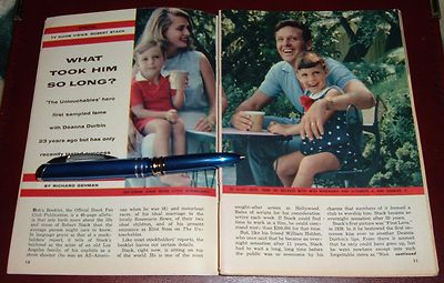 1961 TV ARTICLE~ROBERT STACK THE UNTOUCHABLES~ELIOT NESS~WIFE ROSEMARIE ...