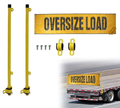 1PK 18"x84"Reflec Mesh Oversize Load Sign & 2PK 28"x3"Load Sign ...