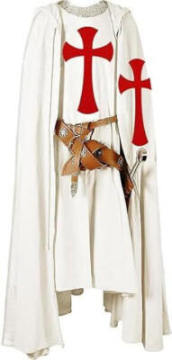 Templar-Inspired Medieval Tunic & Cloak with Crusader Cross | eBay