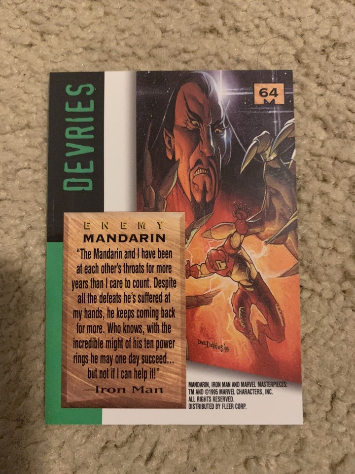 1995 Marvel Masterpieces MANDARIN EMOTION GOLD FOIL SIGNATURE CARD, #64 ...