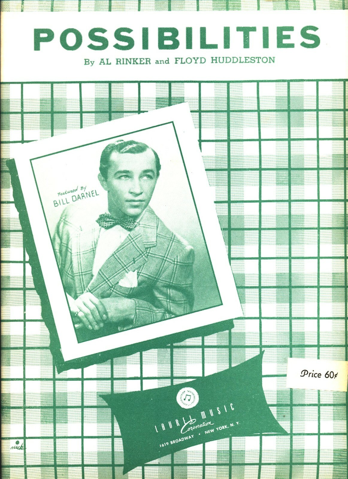 BILL DARNEL POSSIBILITIES SHEET MUSIC PIANO/VOCAL/GUITAR/CHORDS RARE ...