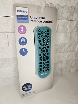 Philips SRP2013G/27 Teal Universal Remote 3 Device Remote Control NEW ...