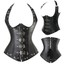 Women‘s Black Waist Training Corset Steampunk Gothic Basque Bustier ...