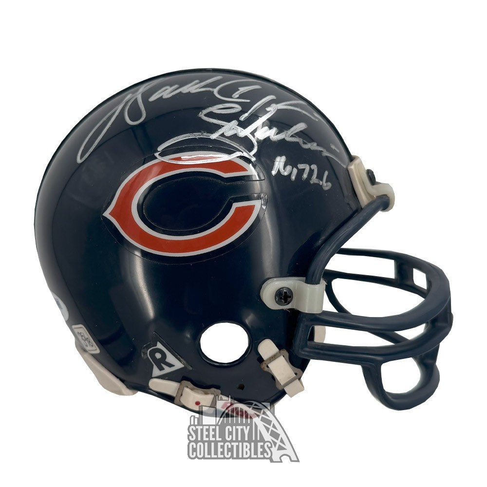 Walter Payton INSC Autographed Chicago Bears Mini Helmet - PSA/DNA LOA ...