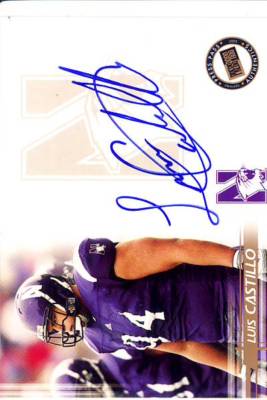 luis castillo rc rookie draft auto autograph northwestern wildcats nu ...