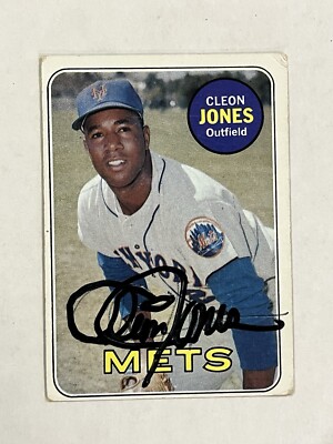 CLEON JONES 1969 TOPPS SIGNED AUTOGRAPHED CARD #512 NEW YORK METS | eBay