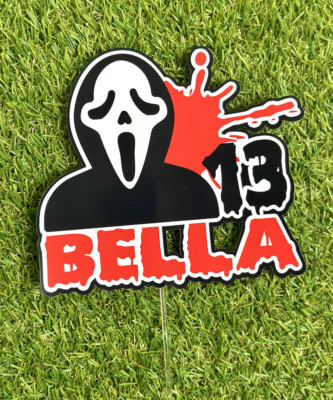 Scream Cake Topper Party Birthday Personalised | eBay Australia