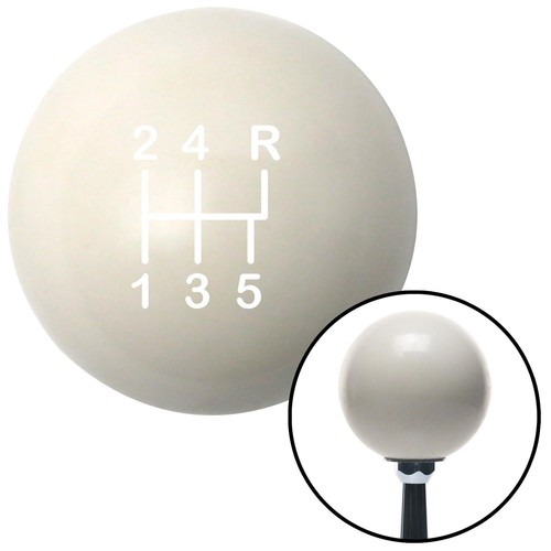 White Shift Pattern 13n Ivory Shift Knob with M16x1.5 Insert 351 jdm ...