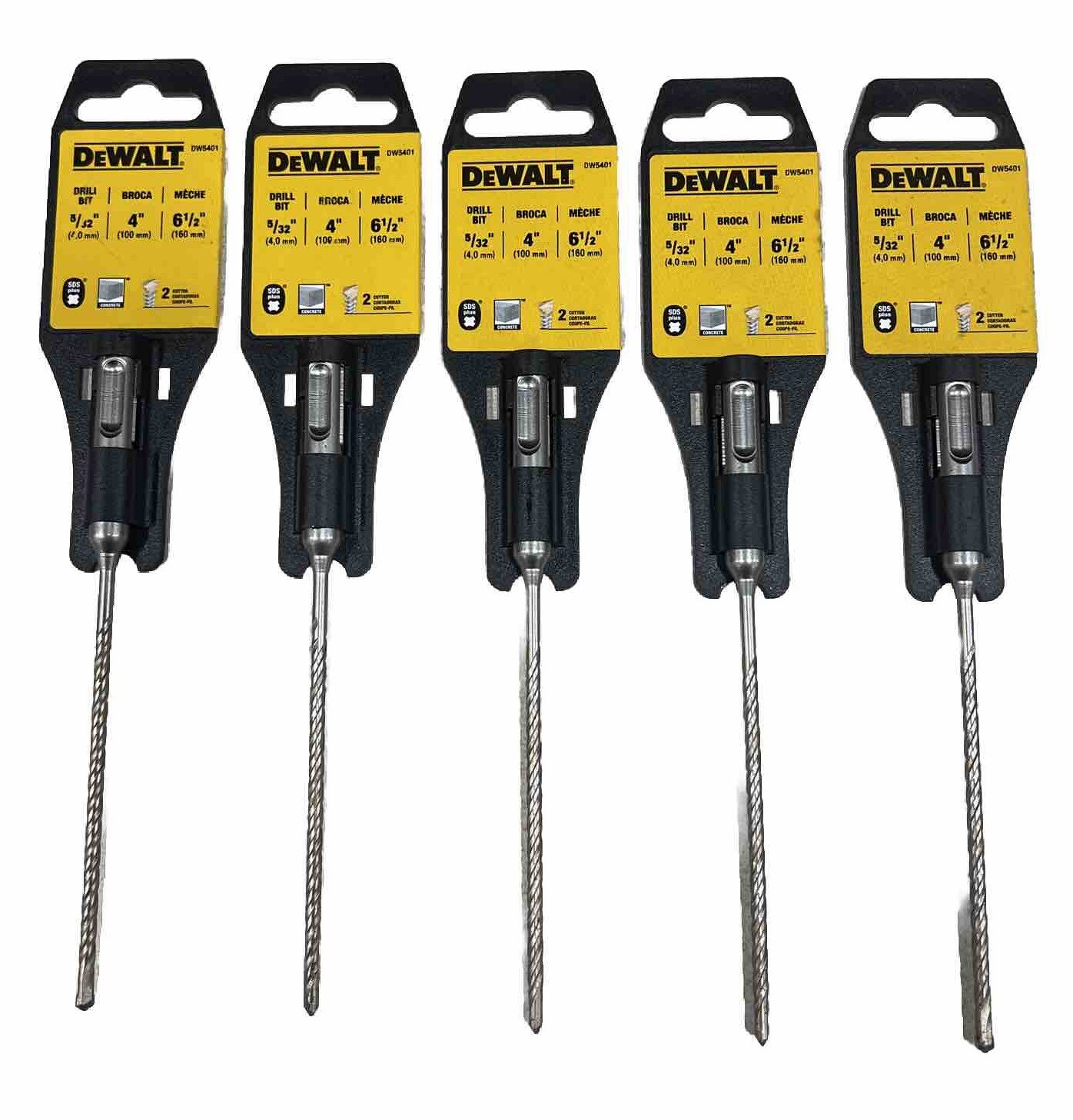 DEWALT DW5401 Rock Carbide SDS+ Hammer Drill Bit, 5/23”, (5 PACK) | eBay