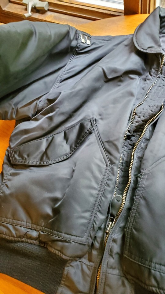 Avirex Flyer’s Cold Weather Flight Jacket CWU-55P Sz Large Vf 114 Usn Enterprise | eBay