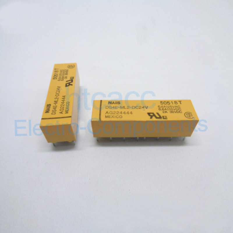 DS4E-ML2-DC24V Signal Relay 2A 24VDC 4PDT 2 COIL LATCHING 16Pins | eBay