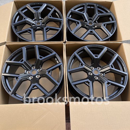23" NEW SATIN BLACK 5 SPOKE WHEELS RIMS FITS FOR 2019+ LAND ROVER ...