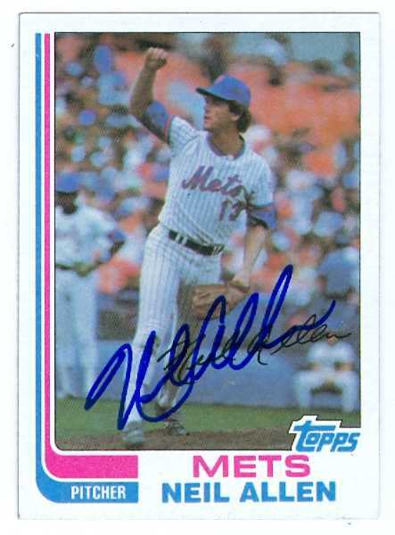 Neil Allen autographed Baseball Card (Mets) 1982 Topps Baseball Card ...
