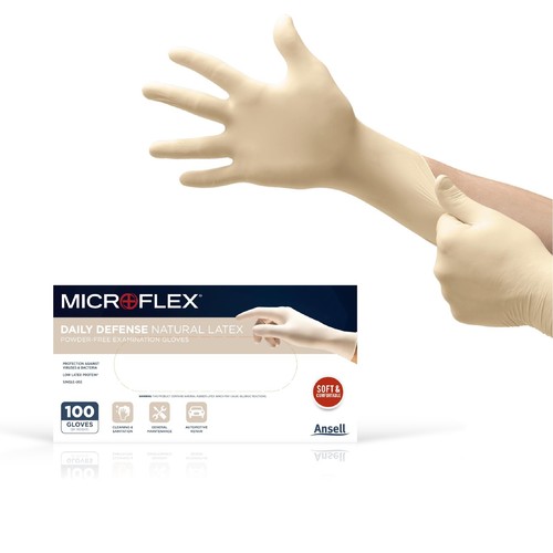 Microflex 10-754 Daily Defense Disposable Latex Gloves for Cleaning ...