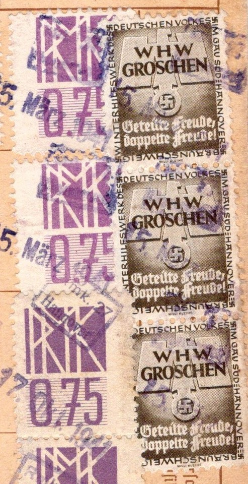 Germany RKK+WHW Membership Card+Revenues Nazi Era.Mitgliedskarte ...